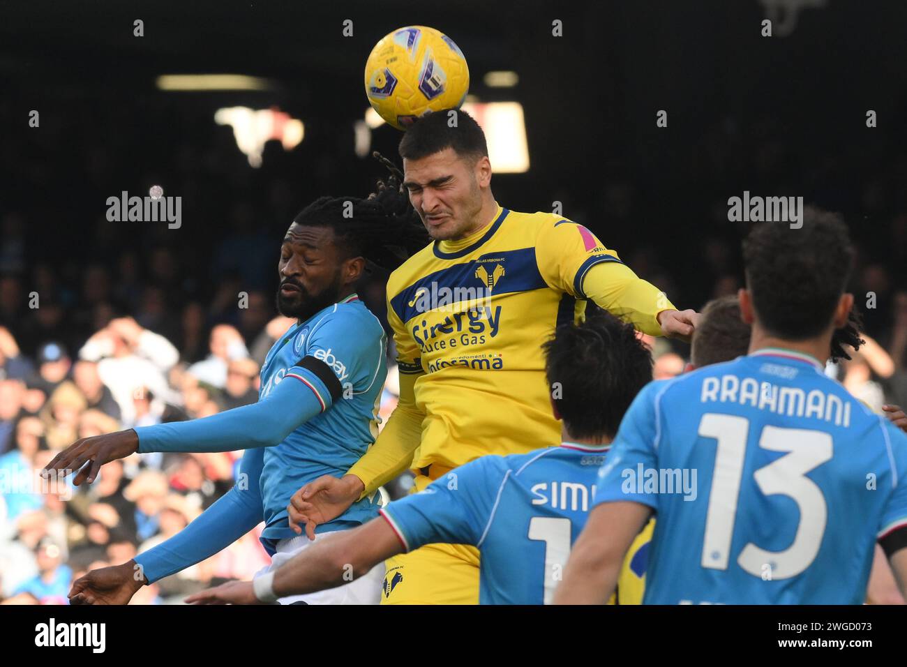 Naples, Italy. 04th Feb, 2024. Zambo Anguissa of SSC Napoli competes ...