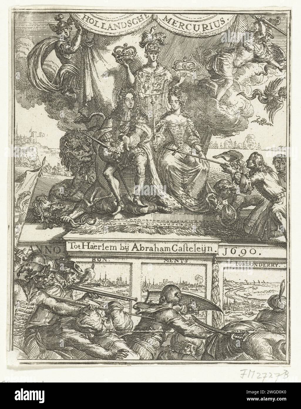 Title page for the Hollandsche Mercury for the year 1689, 1690 print ...