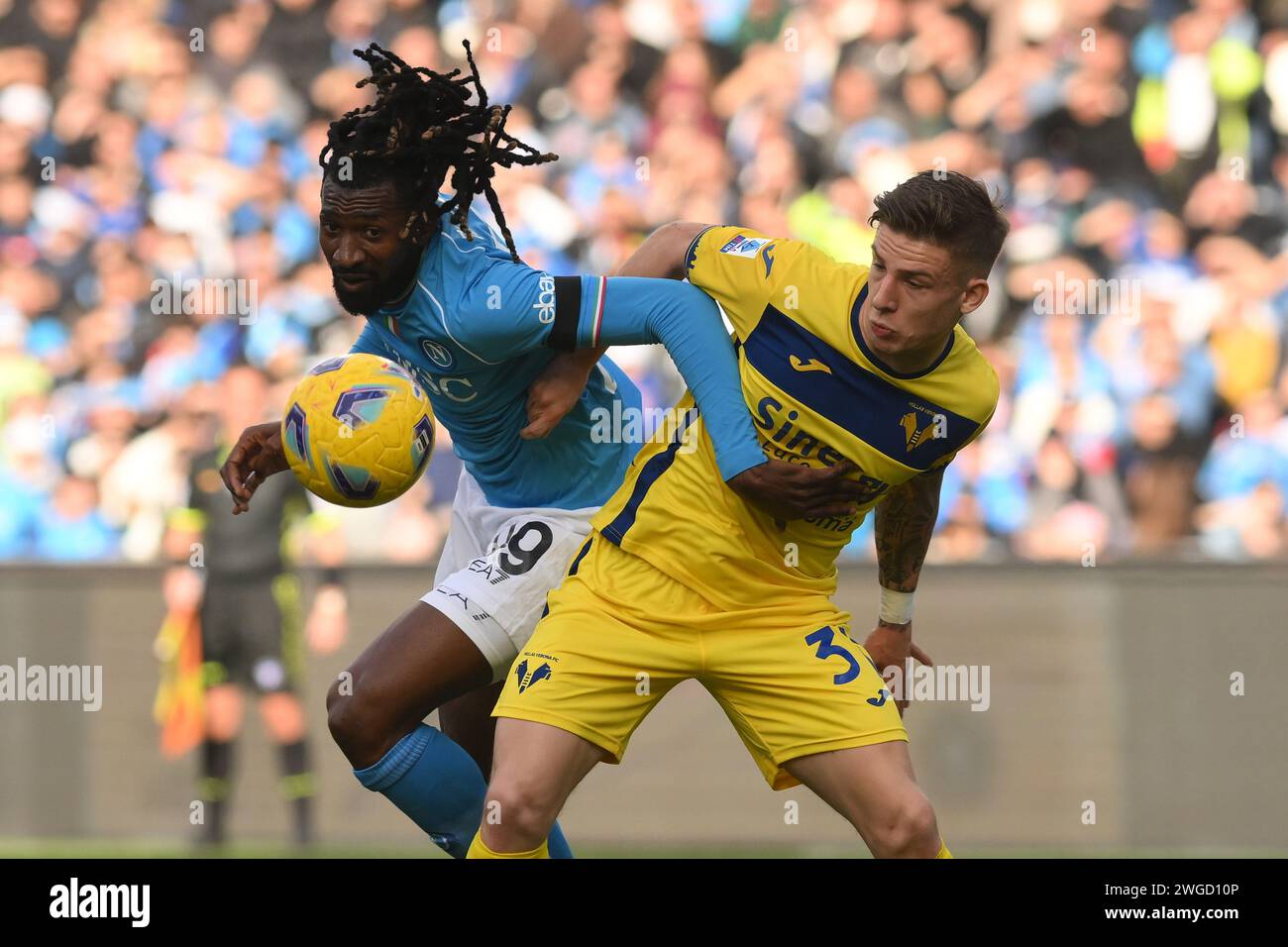Naples, Italy. 04th Feb, 2024. Zambo Anguissa of SSC Napoli competes ...