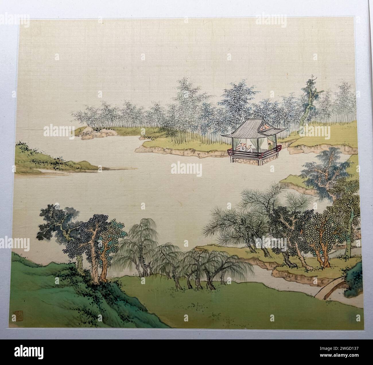 Suzhou, China, Close up, Old Chinese Manuscript of old town center, on ...