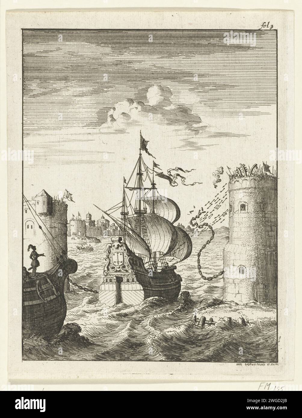 Conquest of Damiate, 1219, 1680 - 1683 print The conquest of the city ...