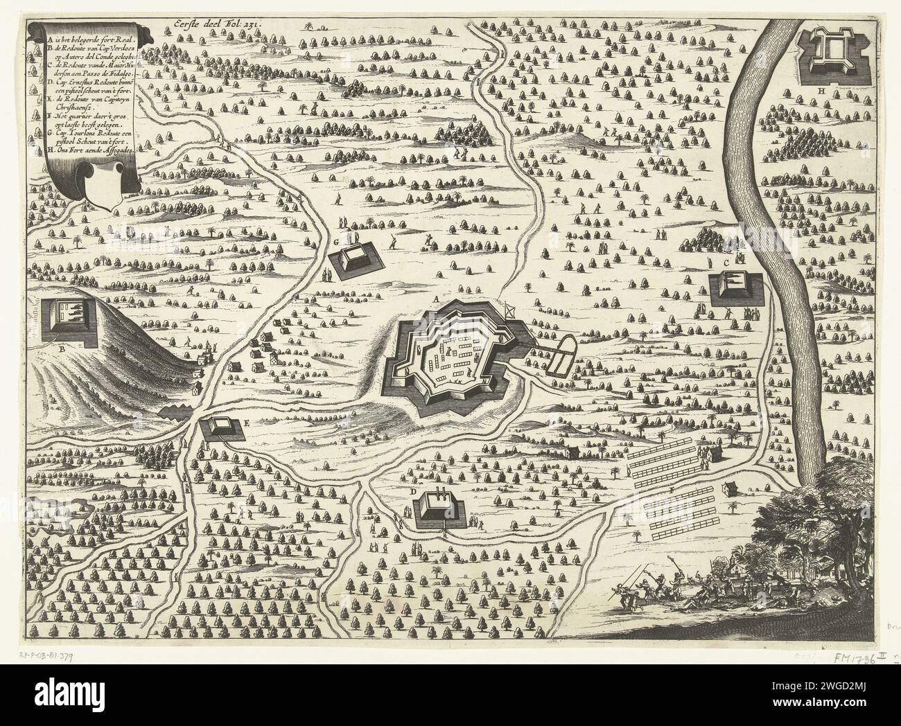 Siege and conquest of the Fort Real in Brazil by Colonel Artichewsky ...
