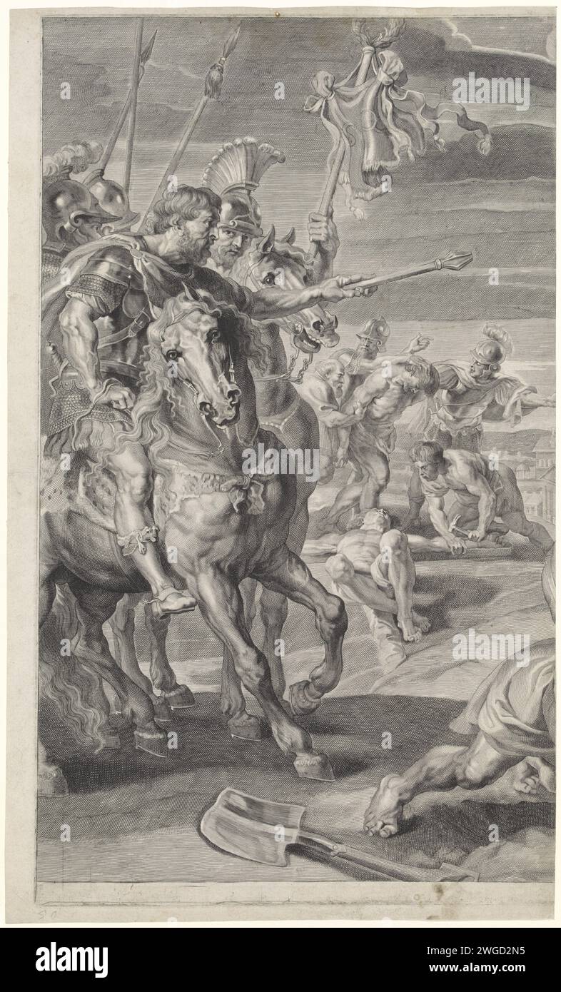 Cross -facing, left part, Hans Witdoeck, after Peter Paul Rubens, 1638 ...