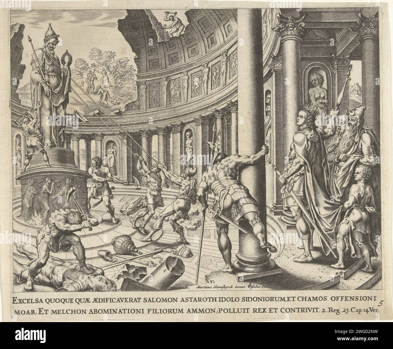 King Josia destroys the temples of Astarte, Kemos and Milkom, Anonymous ...