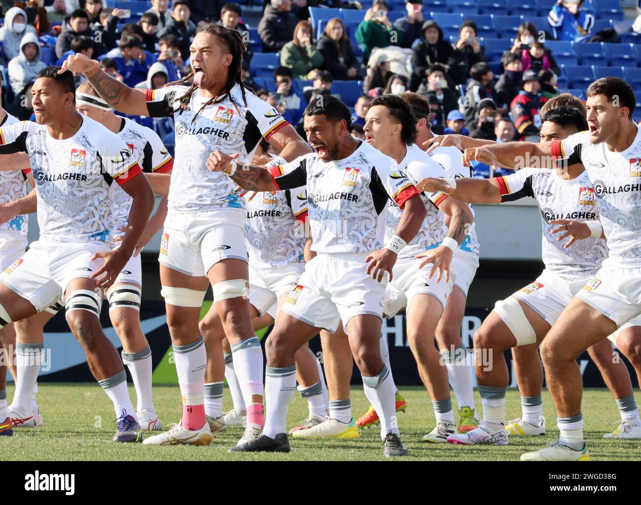 Kumagata, Japan. 4th Feb, 2024. New Zealand's Gallagher Chiefs members ...