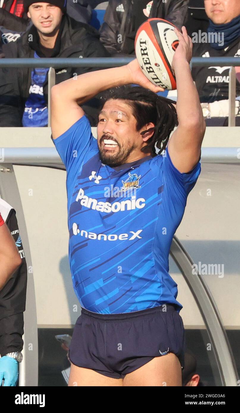 Kumagata, Japan. 4th Feb, 2024. Saitama Panasonic Wild Knights hooker ...