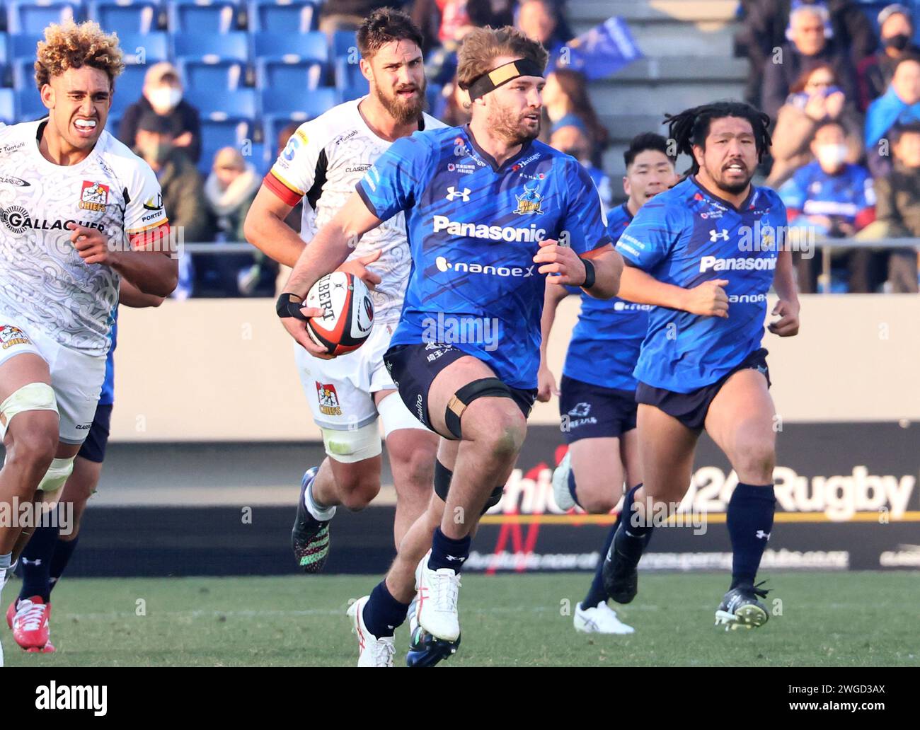 Kumagata, Japan. 4th Feb, 2024. Saitama Panasonic Wild Knights flanker ...