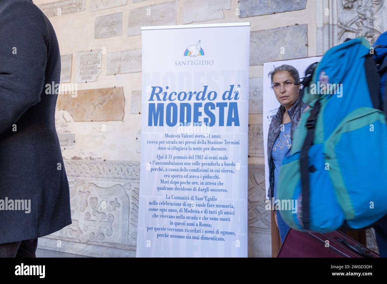 Rome, Italy. 4th Feb, 2024. Panel dedicated to Modesta Valenti at the ...