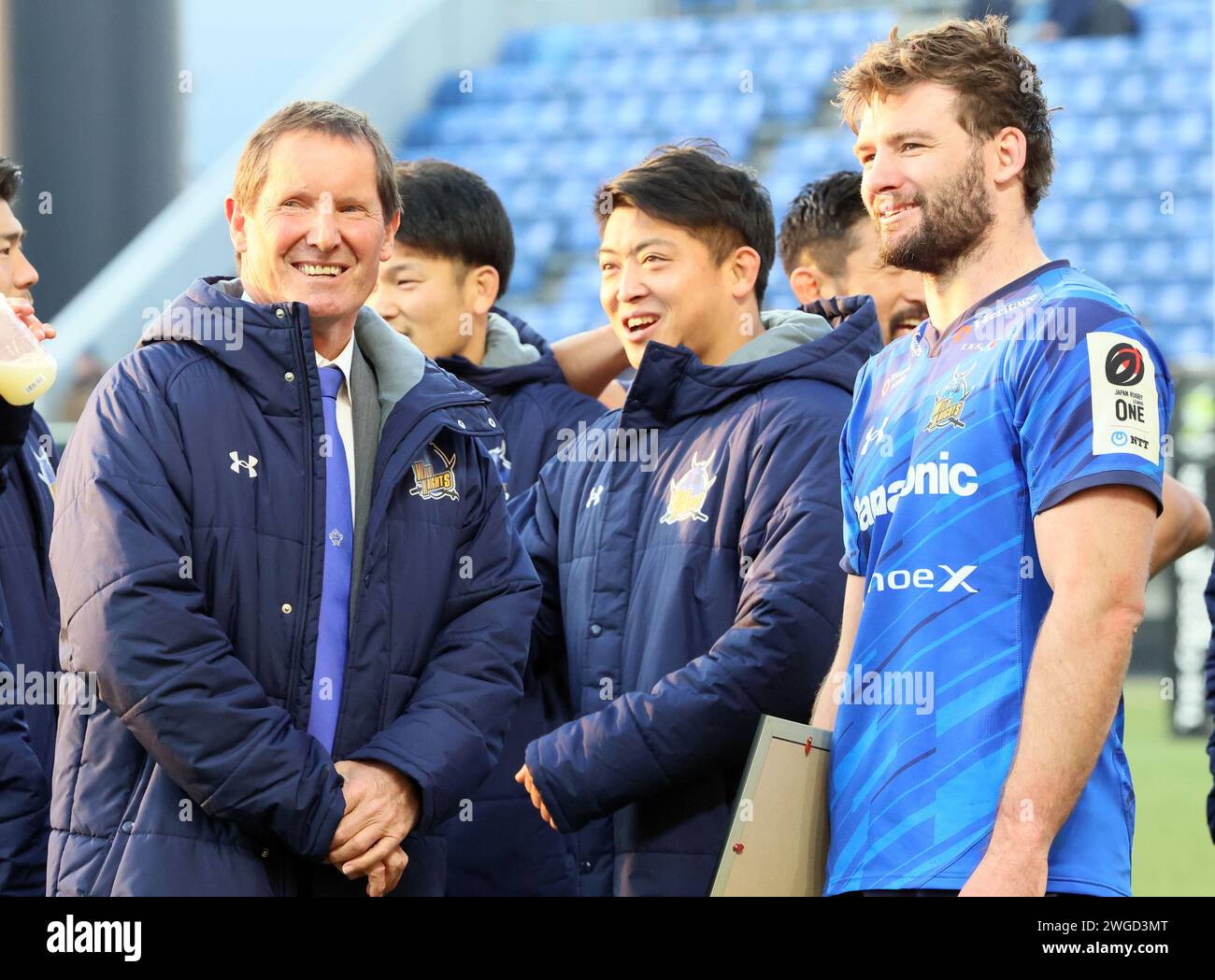 Kumagata, Japan. 4th Feb, 2024. Saitama Panasonic Wild Knights head ...