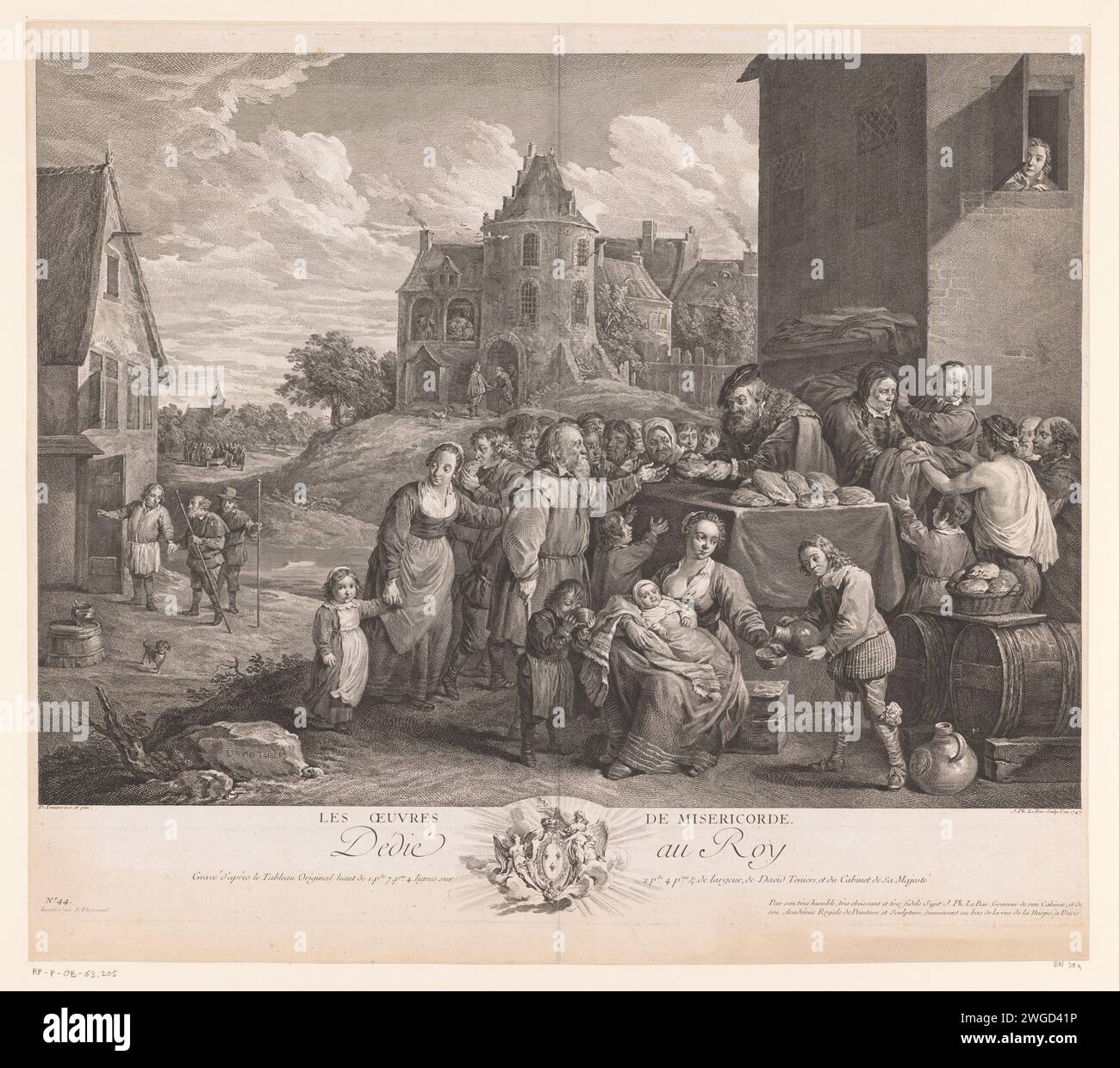 Seven works of Mercy, Jacques-Philippe Le Bas, After David Teniers (II ...