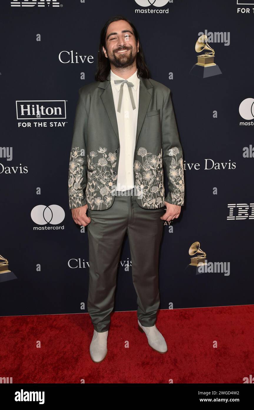 Noah Kahan arrives at the Pre-Grammy Gala on Saturday, Feb. 3, 2024, at ...