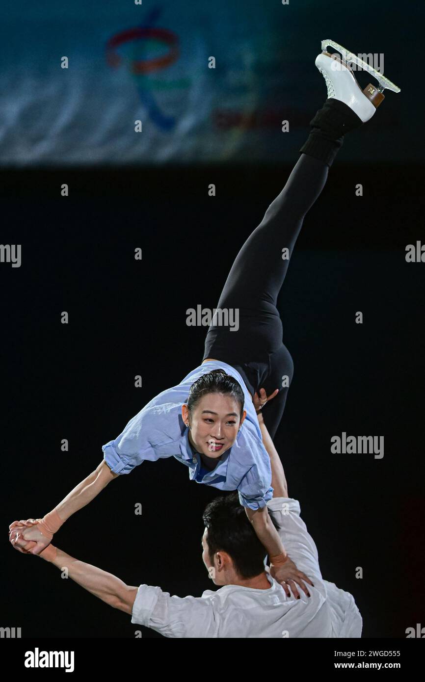 Cheng PENG & Lei WANG (CHN), during Exhibition Gala, at the ISU Four ...