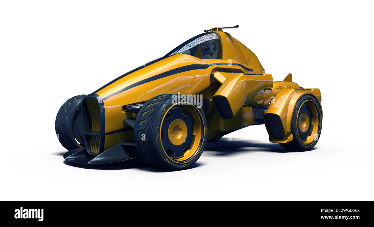 3D rendering of a brand-less generic concept car Stock Photo - Alamy