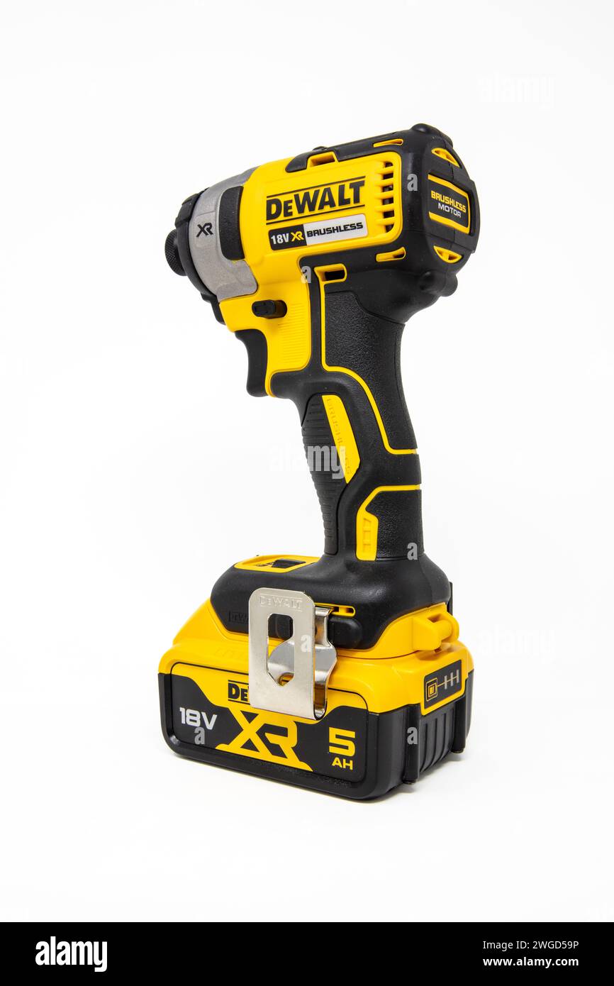 Dewalt 18V XR Brushless Impact on a white background Stock Photo - Alamy
