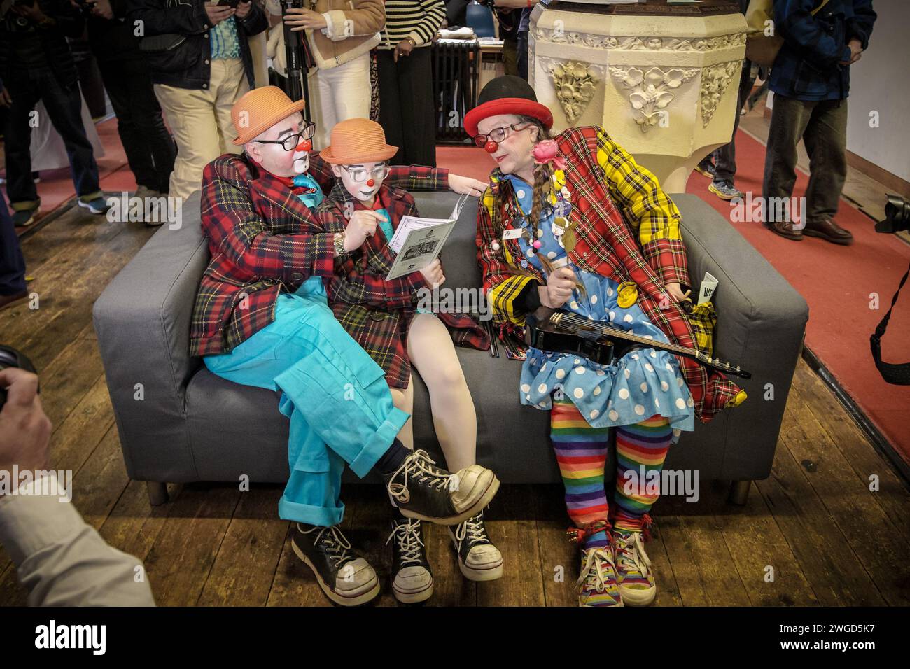 London, UK. 4th February 2024. Annual Joseph Grimaldi Clown Church ...