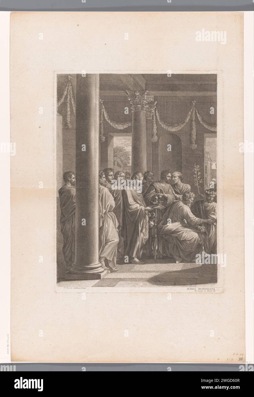 Marriage of Maria and Jozef (left part), Jean Pesne, After Nicolas ...