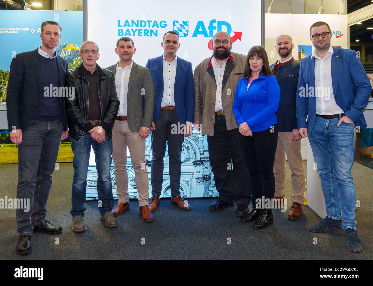 Augsburg, Bavaria, Germany - February 2, 2024: Group photo of the party ...