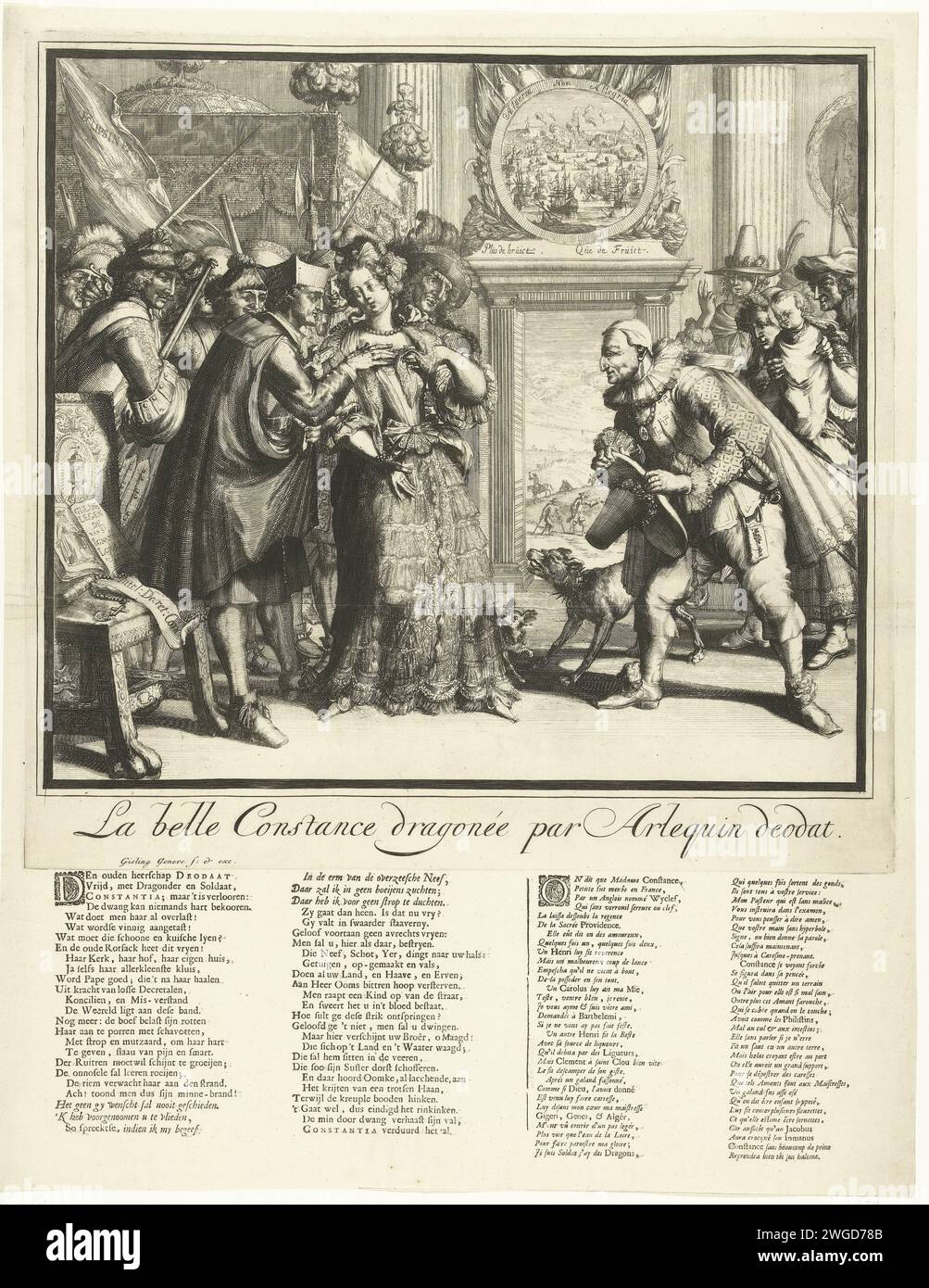 Cartoon on Louis XIV and the persecution of the Protestants in France ...