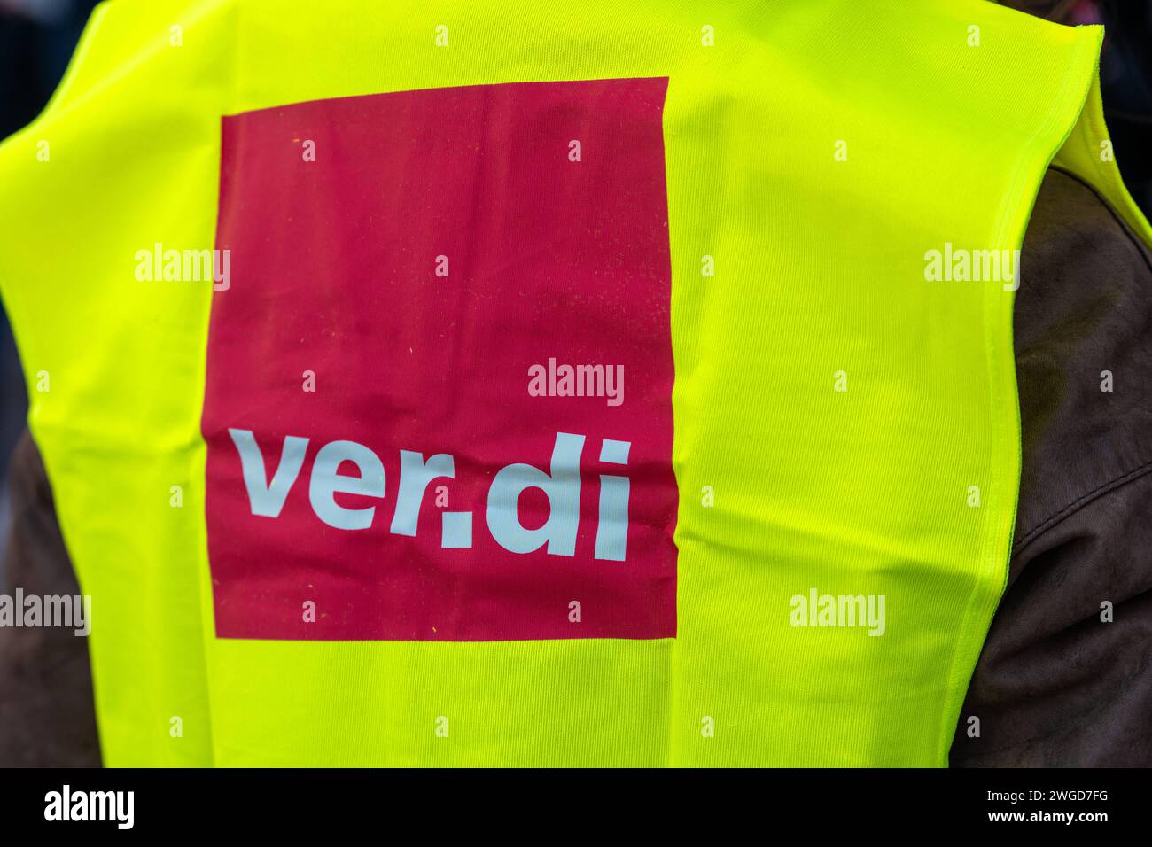 Augsburg, Bavaria, Germany - February 3, 2024: Demonstrator wearing a ...