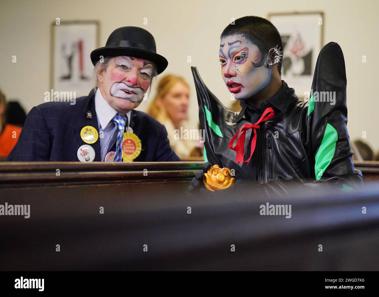 Clowns arrive to attend the Annual Grimaldi Clown Service at All Saints ...