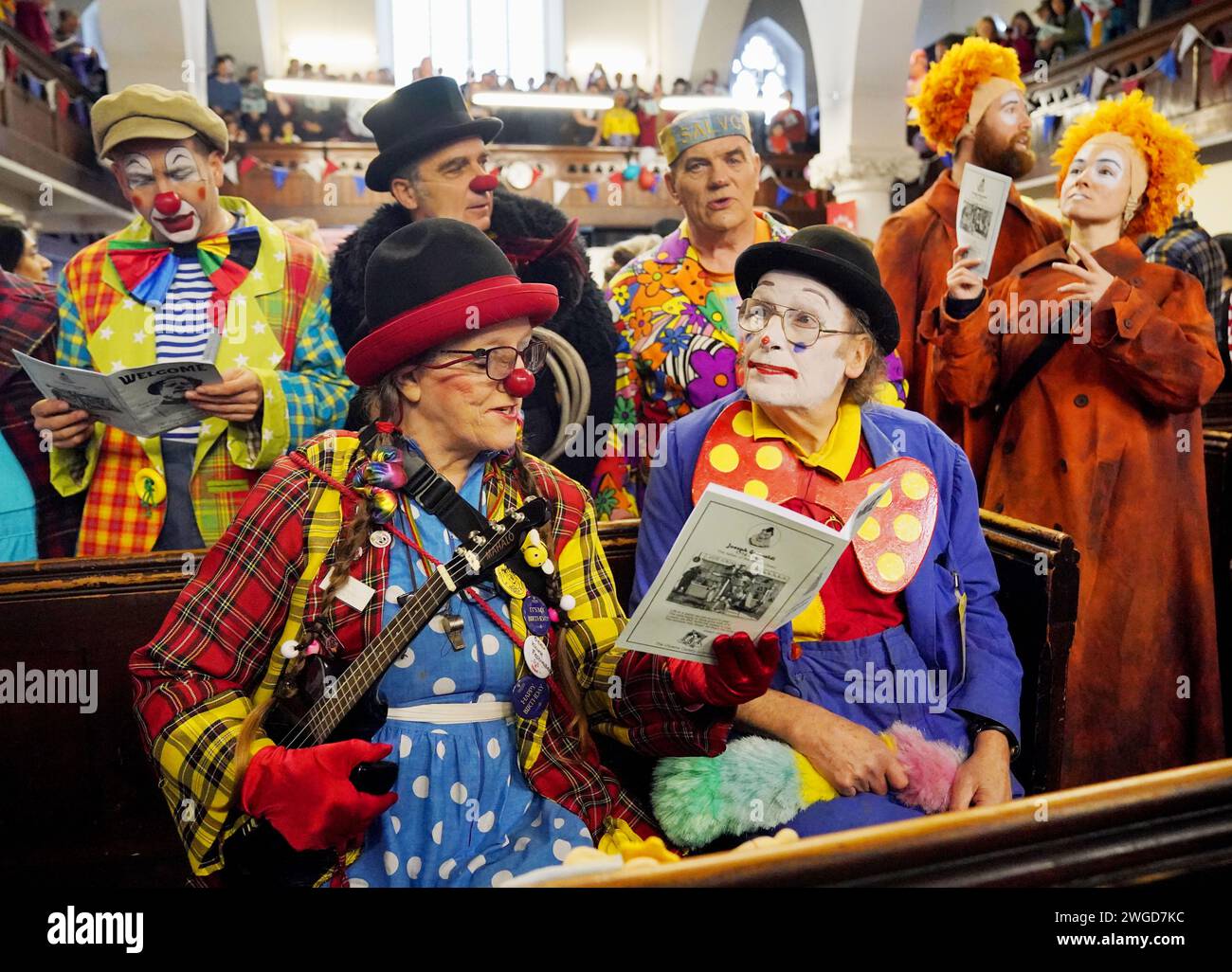 Clowns arrive to attend the Annual Grimaldi Clown Service at All Saints ...