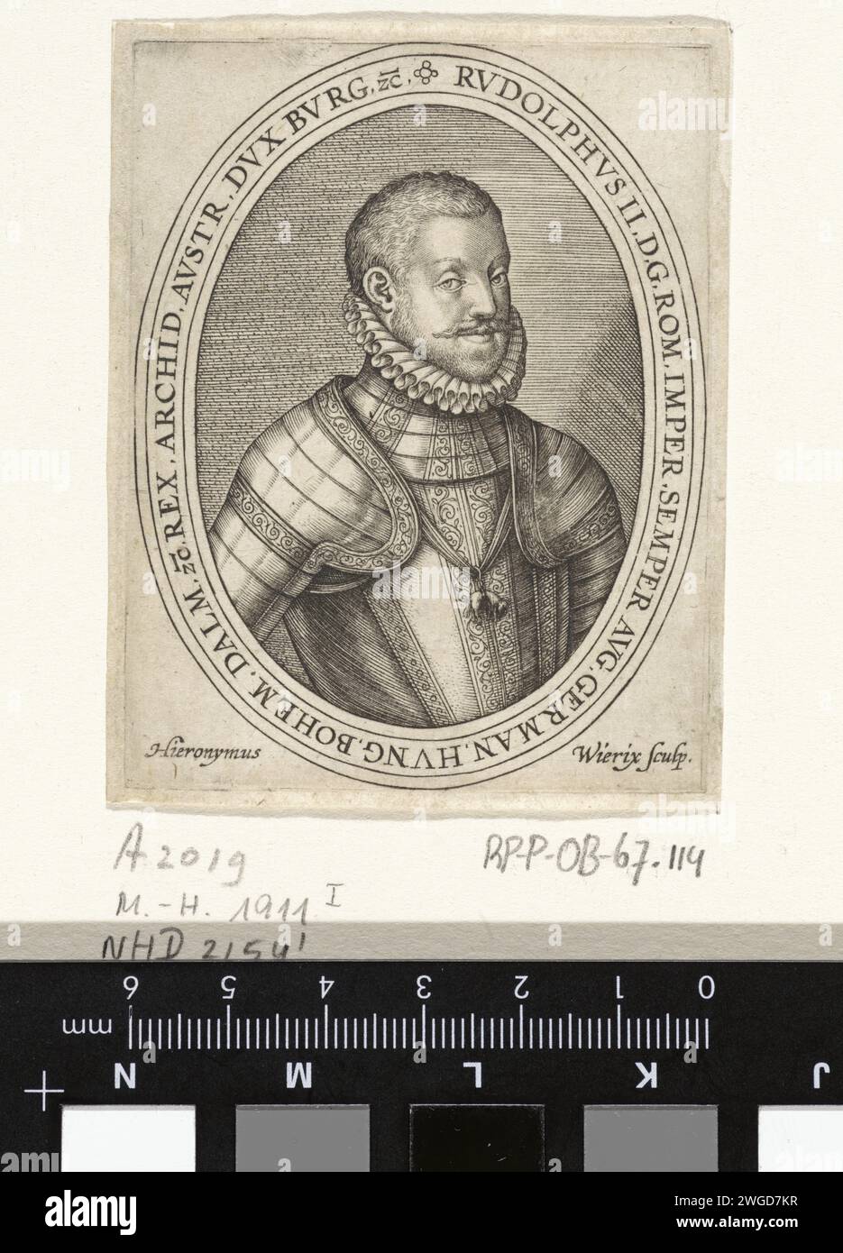 Portrait of Emperor Rudolf II of Habsburg, Hieronymus Wierix, 1563 ...