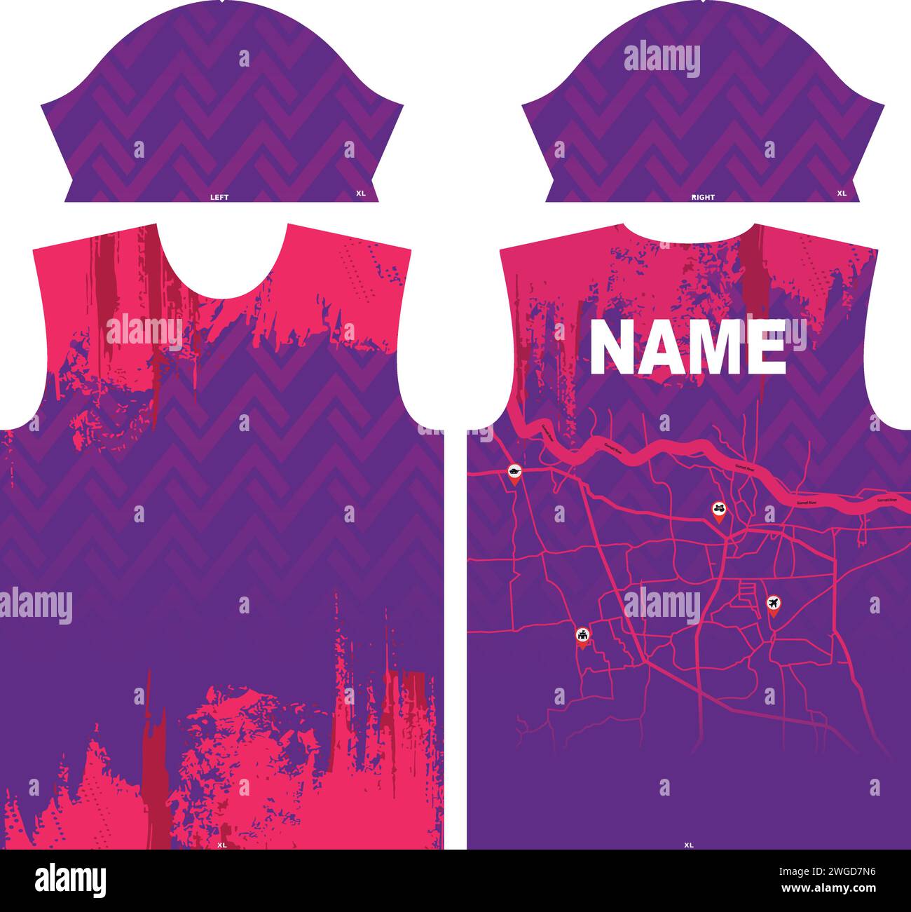 T-shirt and Jersey Design for Sublimation Print Stock Vector Image ...