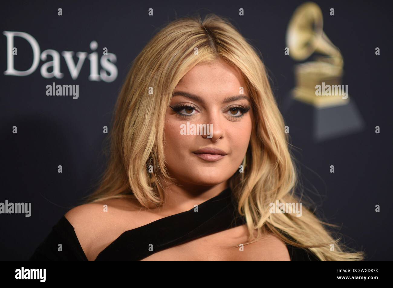 Bebe Rexha arrives at the Pre-Grammy Gala on Saturday, Feb. 3, 2024, at ...