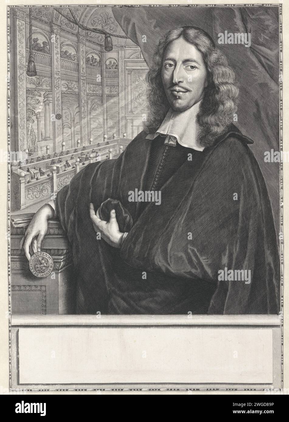 Portrait of Johan de Witt, Lambert Visscher, after Jan de Baen, 1643 ...