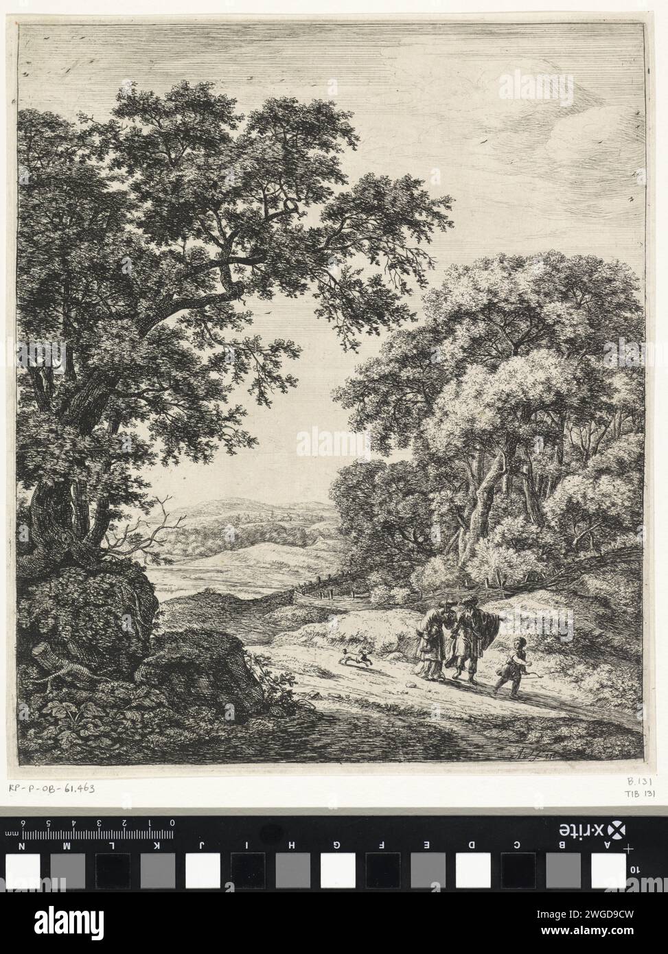 Swapping of Hagar and Ismaël, Anthonie Waterloo, 1630 - 1717 print ...