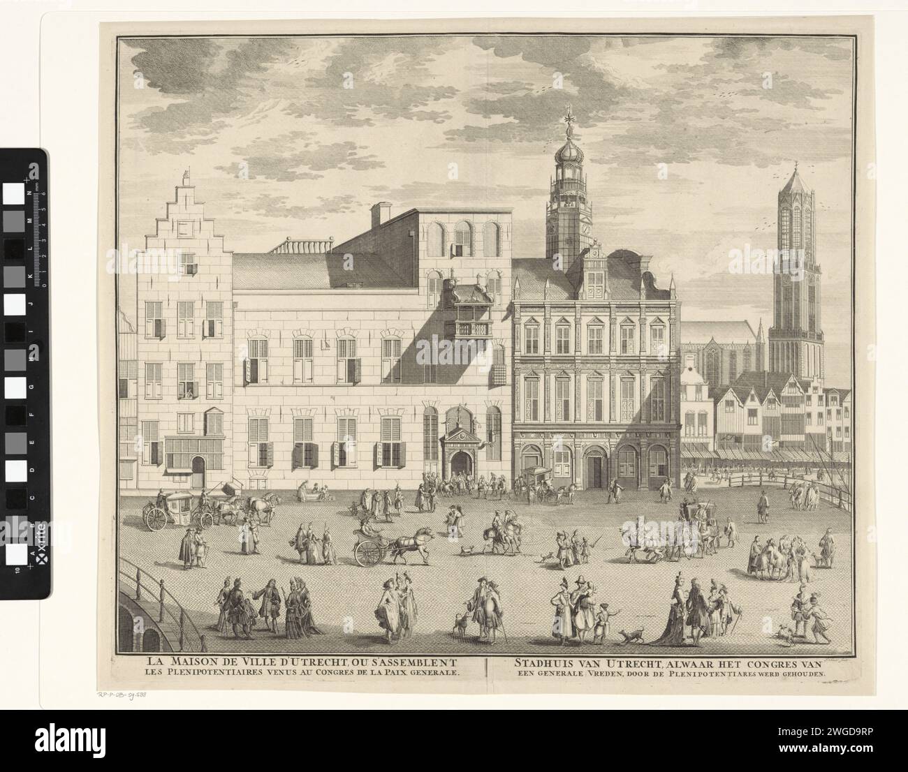 Utrecht town hall where the peace congress was held, 1712, Jan Smit (I ...