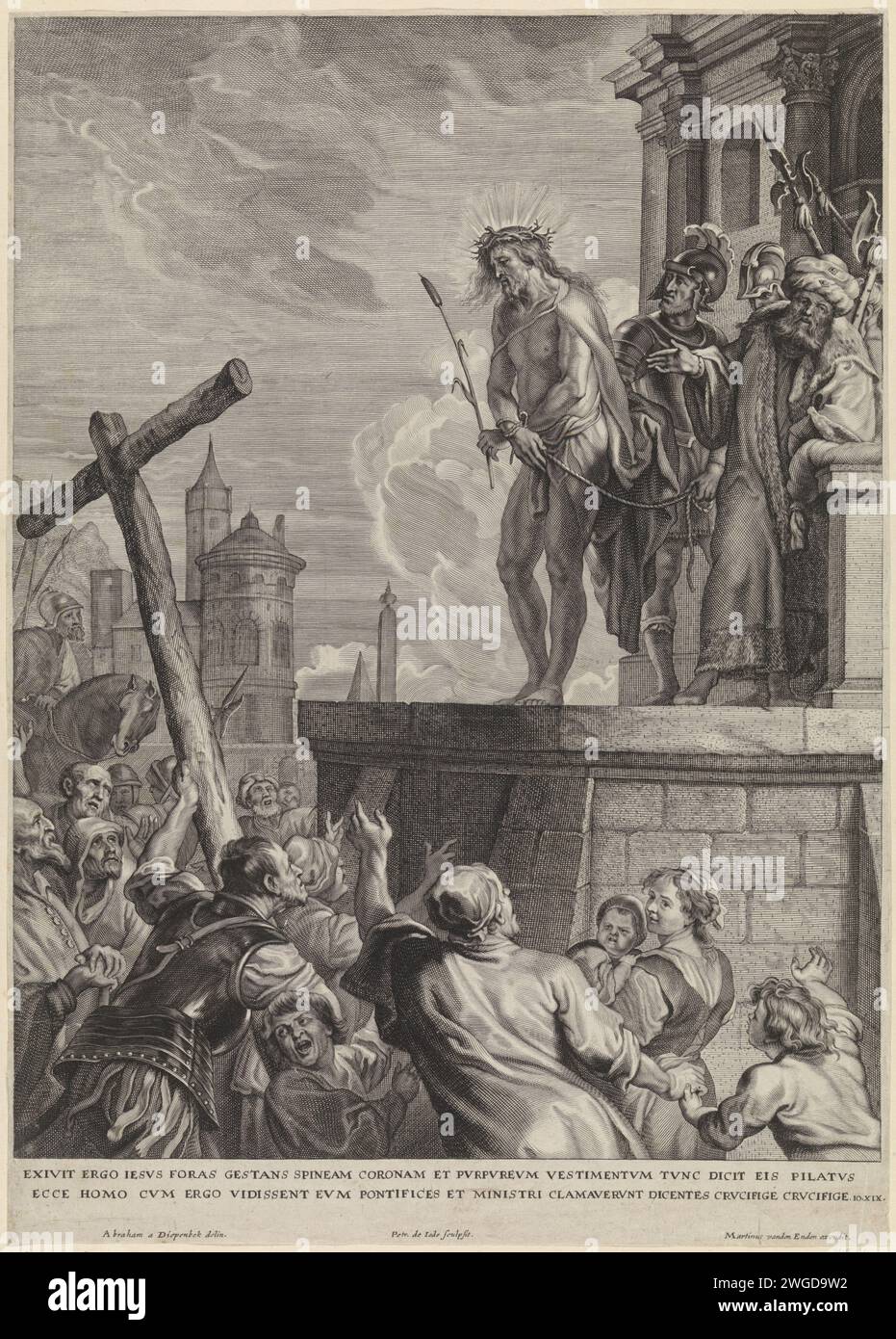 Christ shown to the people, Pieter de Jode (II), After Abraham van Diepenbeeck, 1628 - 1670 ...