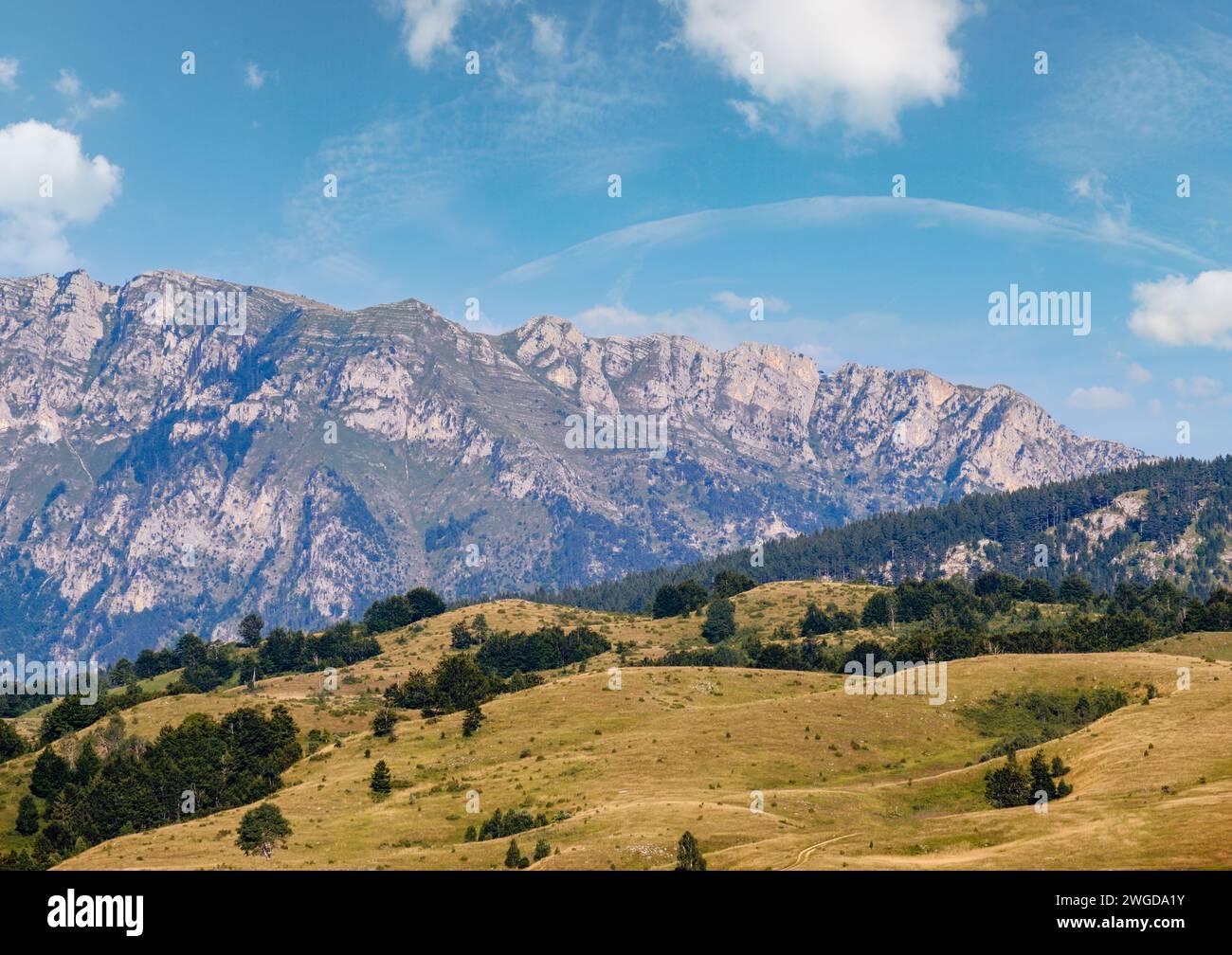 Picturesque summer mountain landscape of Durmitor National Park ...