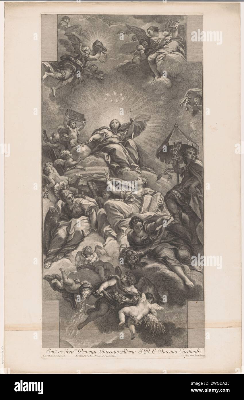 Meekness rules the world, Jakob Frey (I), After Carlo Maratta, 1719 ...