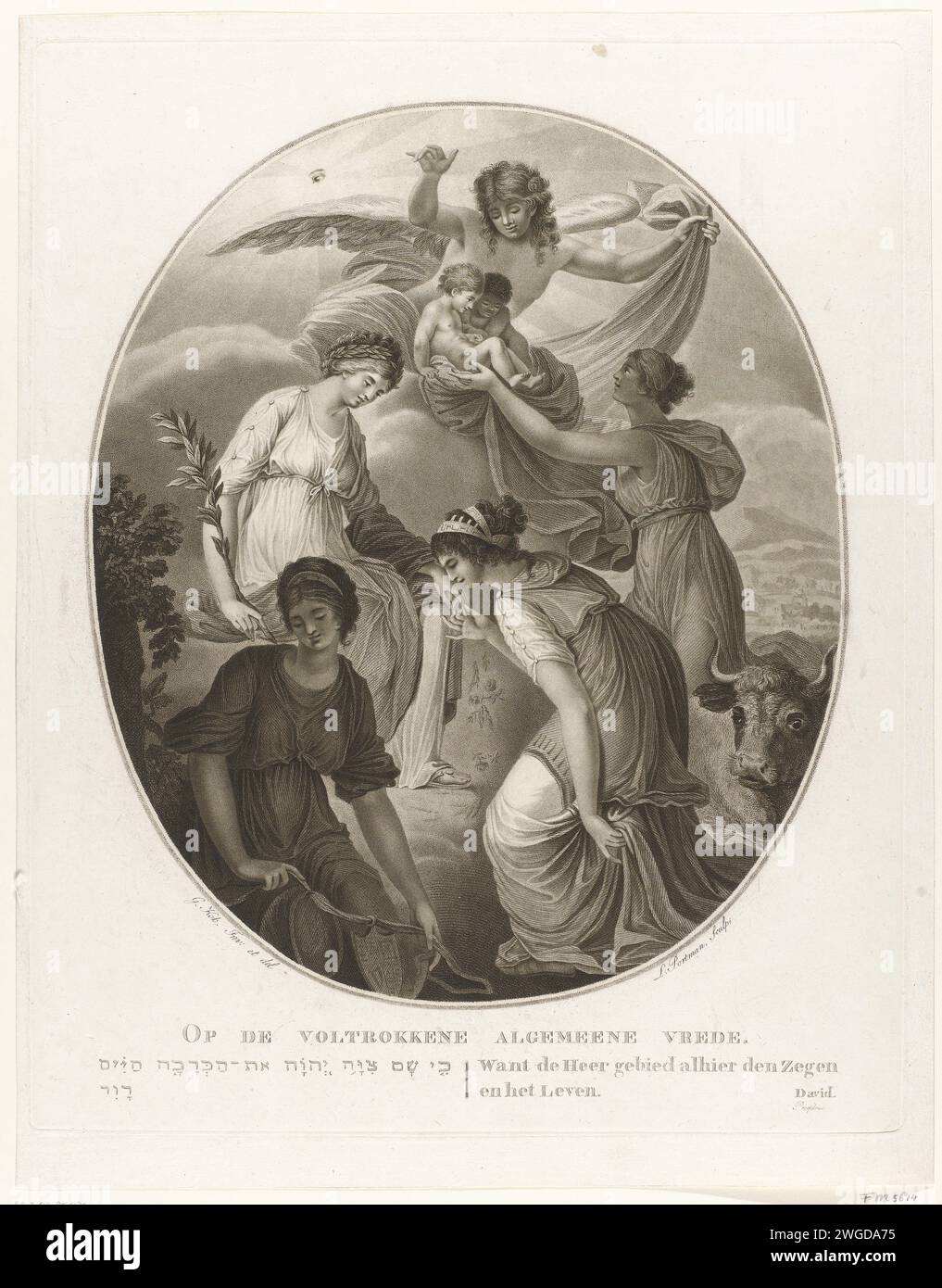Allegory on the Peace of Amiens, 1797, Ludwig Gottlieb Portman, After ...