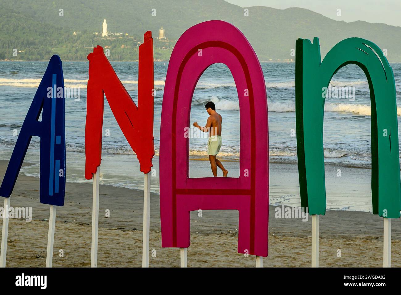 The DANANG sign on Da Nang beach, Vietnam Stock Photo - Alamy