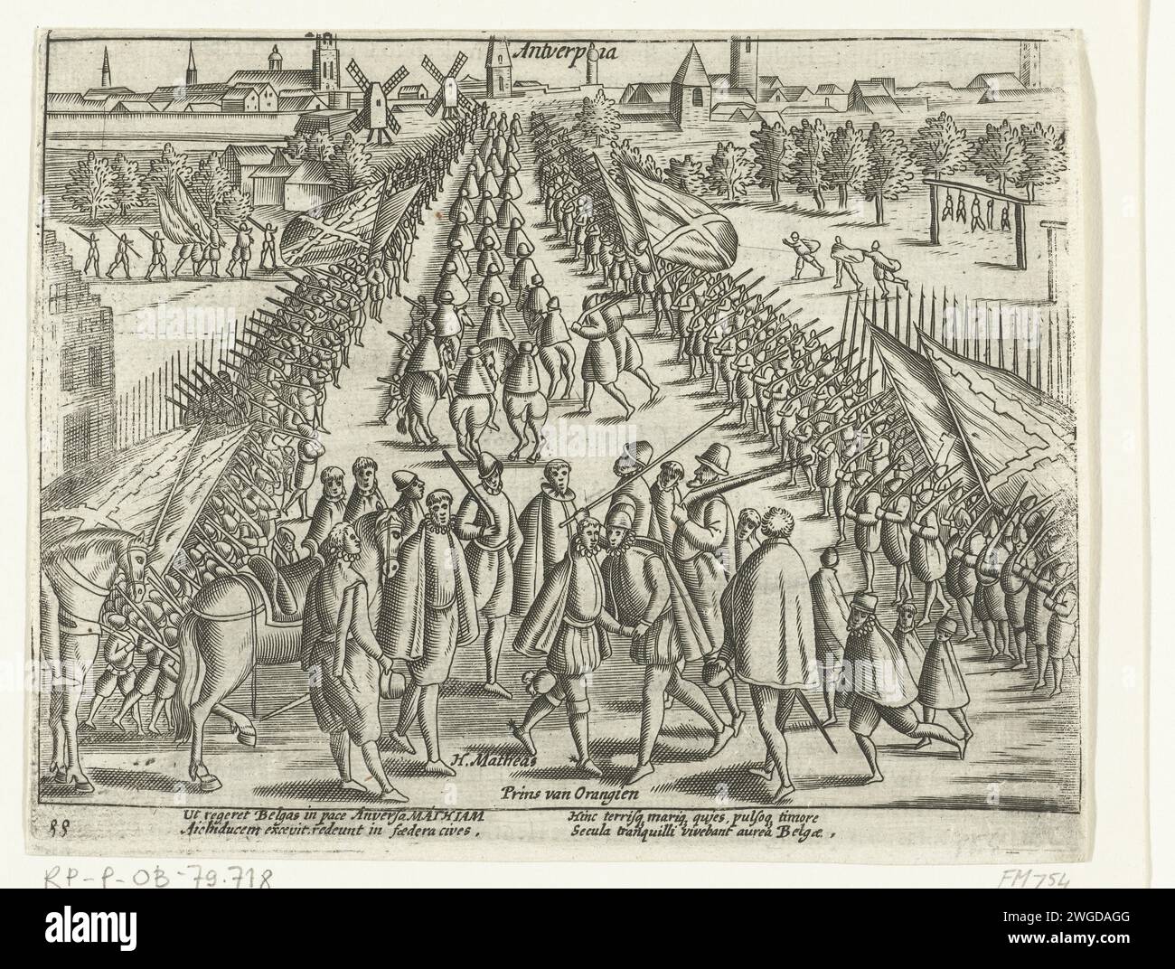 Entry of Archhertog Matthias in Antwerp, 1577, 1613 - 1615 print ...