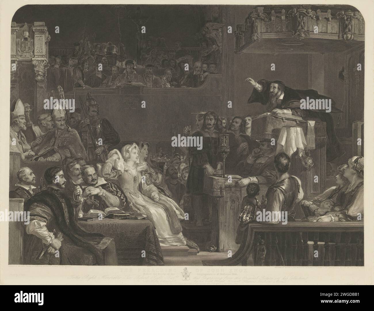 The Preaching of John Knox, George Thomas Doo, after David Wilkie, c ...
