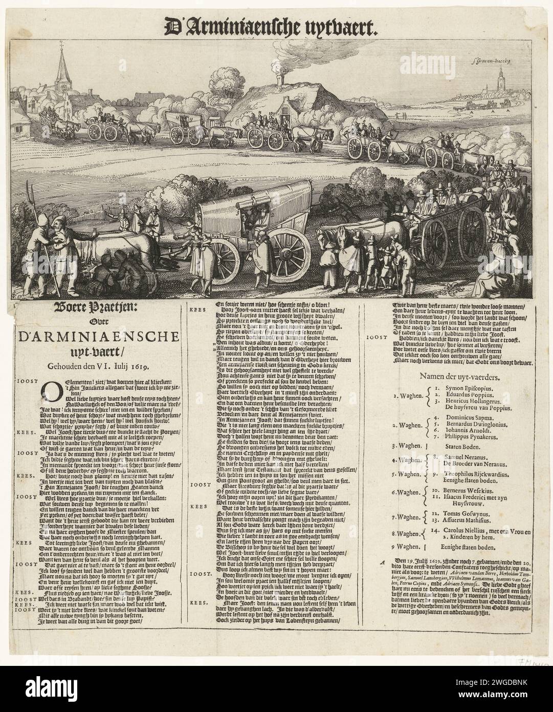 Exodus of the Remonstrant pastors, 1619, Claes Jansz. Visscher (II ...