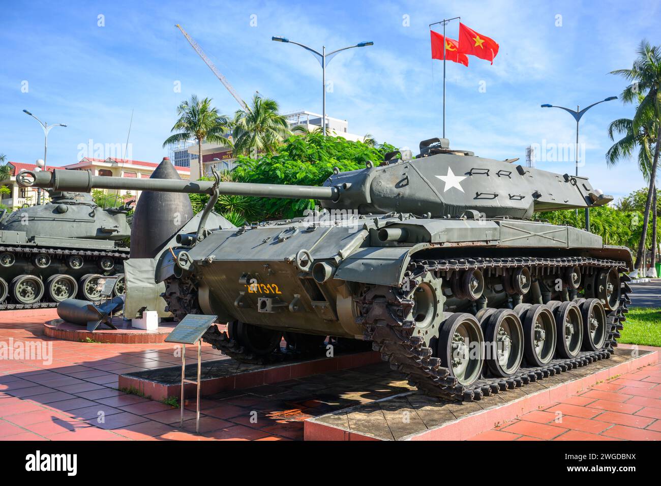 A captured, historic, US Army M41 Tank at the Ho Chi Minh Museum, Da ...