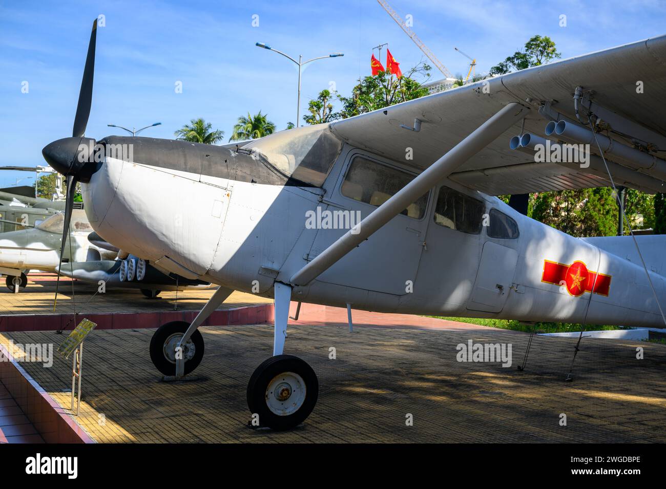 A historic Cessna O-1 Bird Dog (Cessna L-19) at the Ho Chi Minh Museum ...