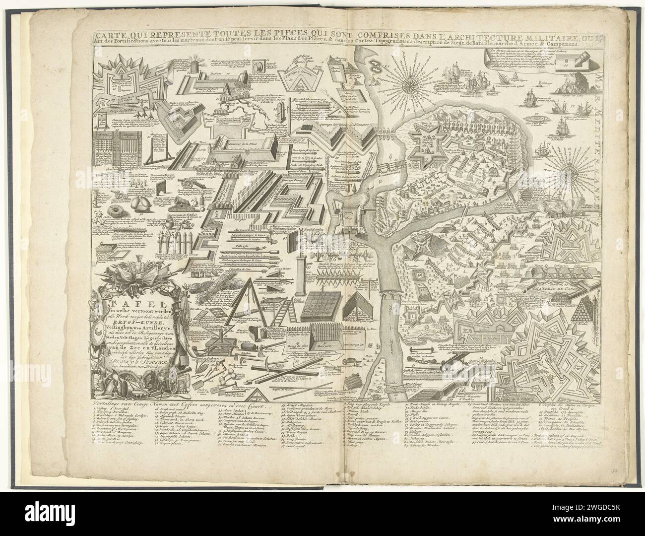 Theater of the war (page XXXIII), 1703, 1741 - 1769 print Leaf with an ...