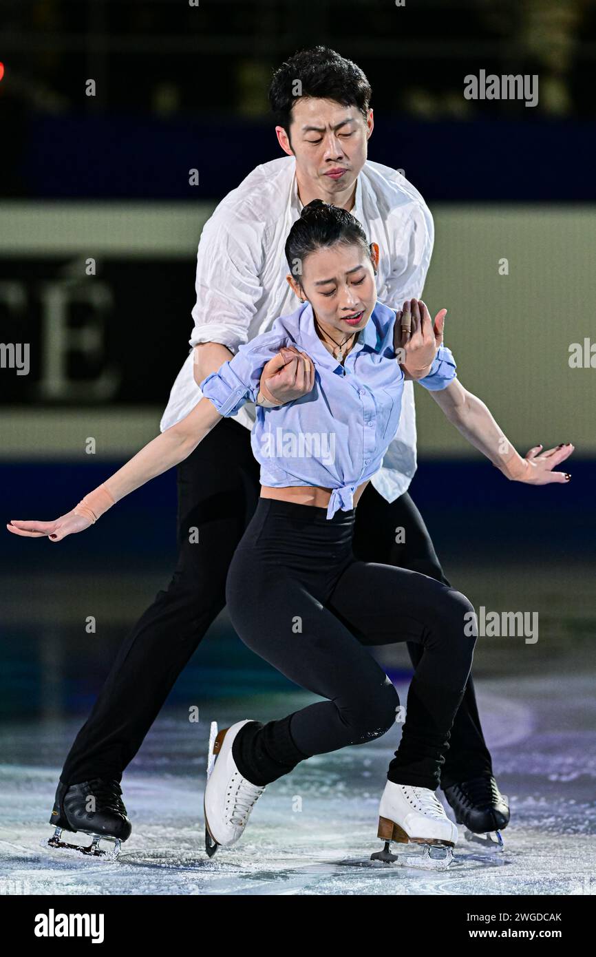 Cheng PENG & Lei WANG (CHN), during Exhibition Gala, at the ISU Four Continents Figure Skating ...