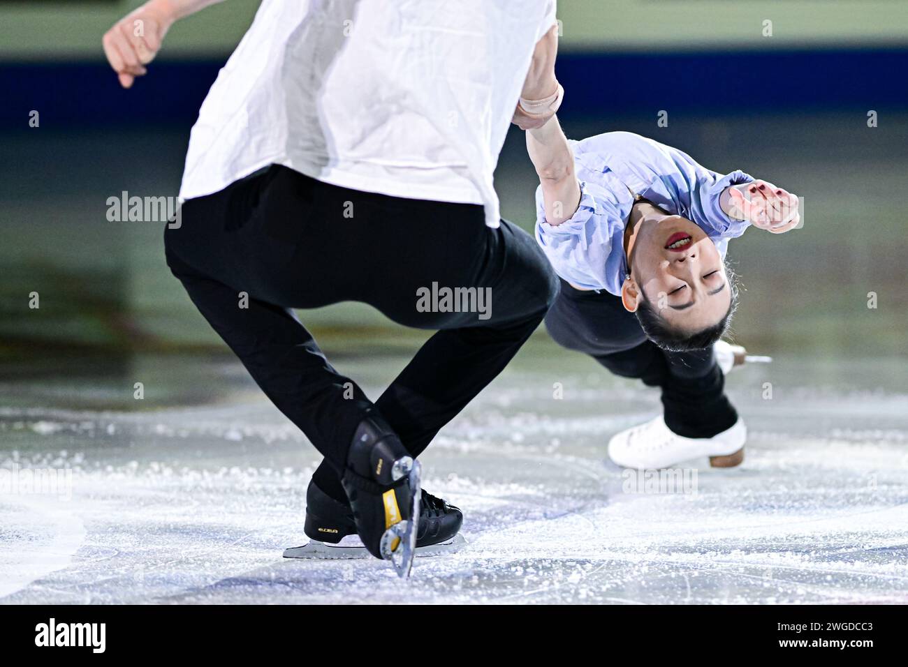 Cheng PENG & Lei WANG (CHN), during Exhibition Gala, at the ISU Four ...