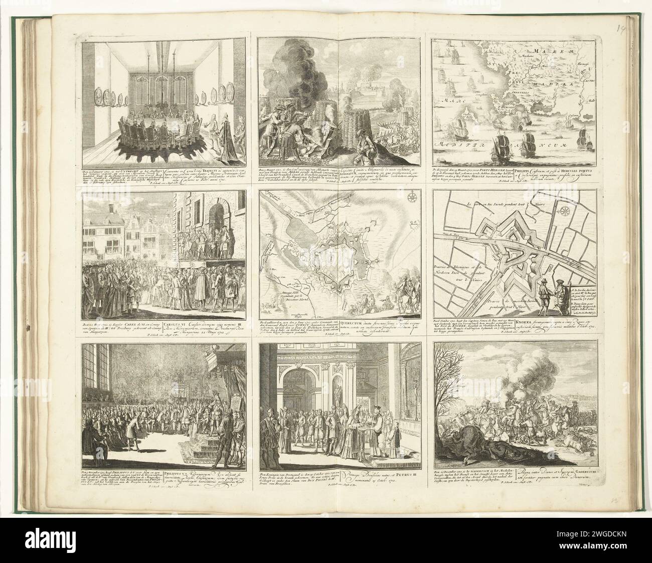 Schouwburg van den War (page XIII), 1712, 1720 - 1722 print Leaf with ...