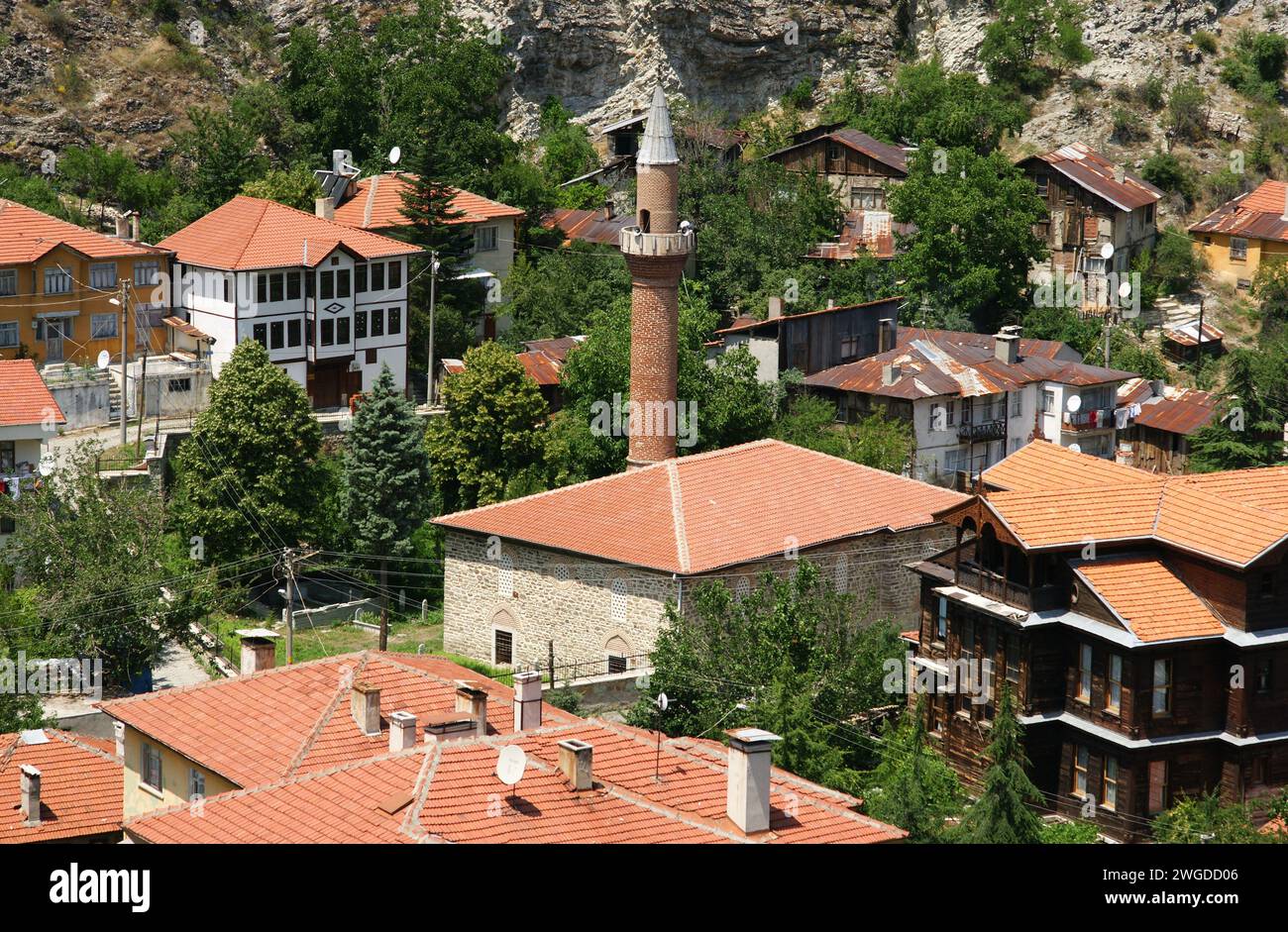 Kanuni Sultan Suleyman Mosque, located in Mudurnu, Bolu, Turkey, was ...