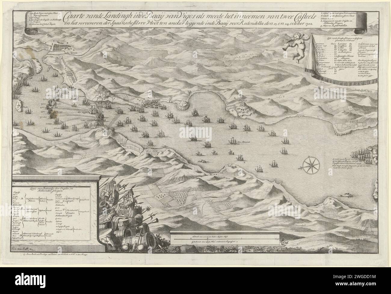 Sea battle in the bay at Vigo and the conquest of the Spanish Silver ...