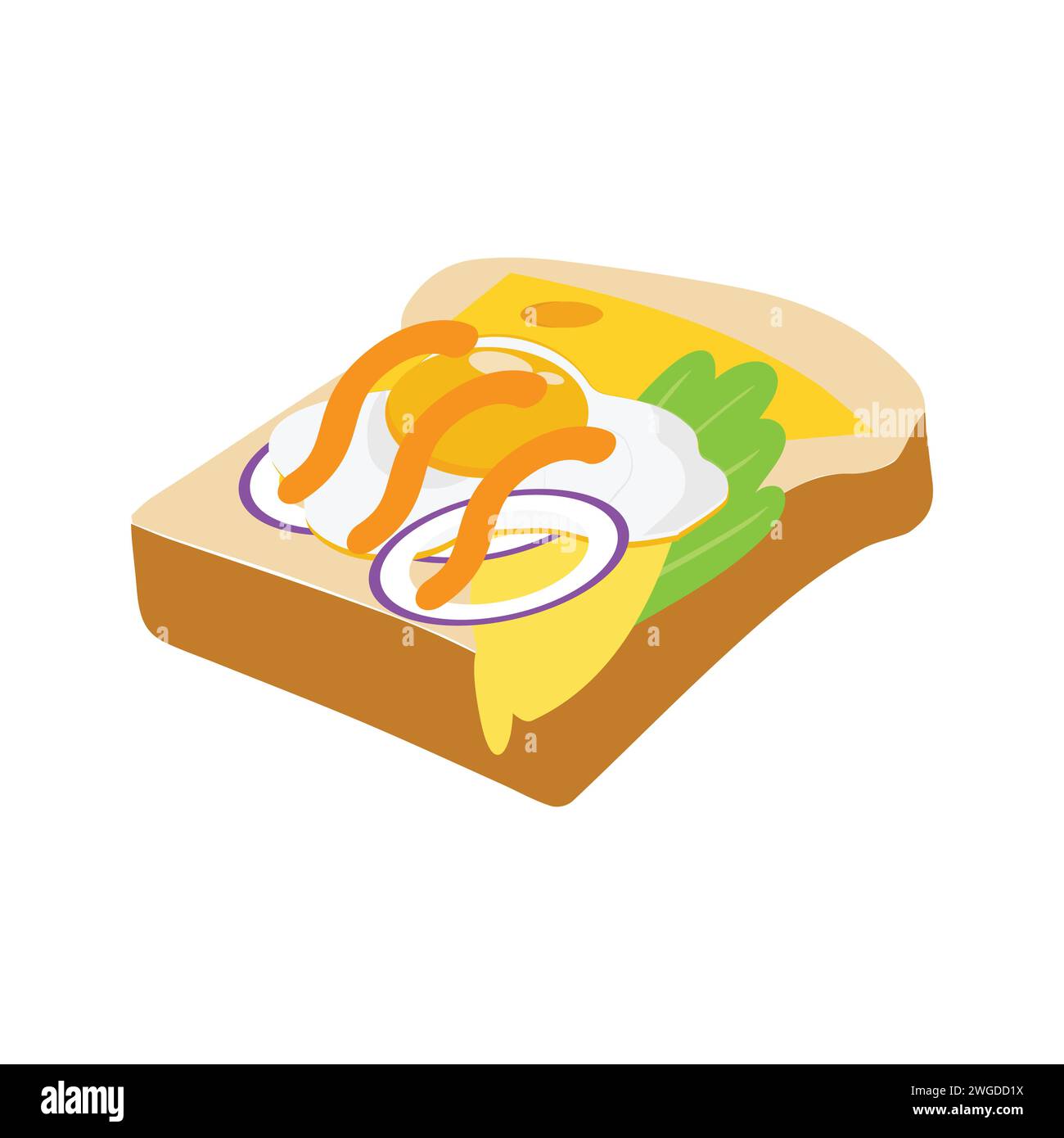 Sandwich with fried egg and bread toast, collection of wheat sandwiches ...