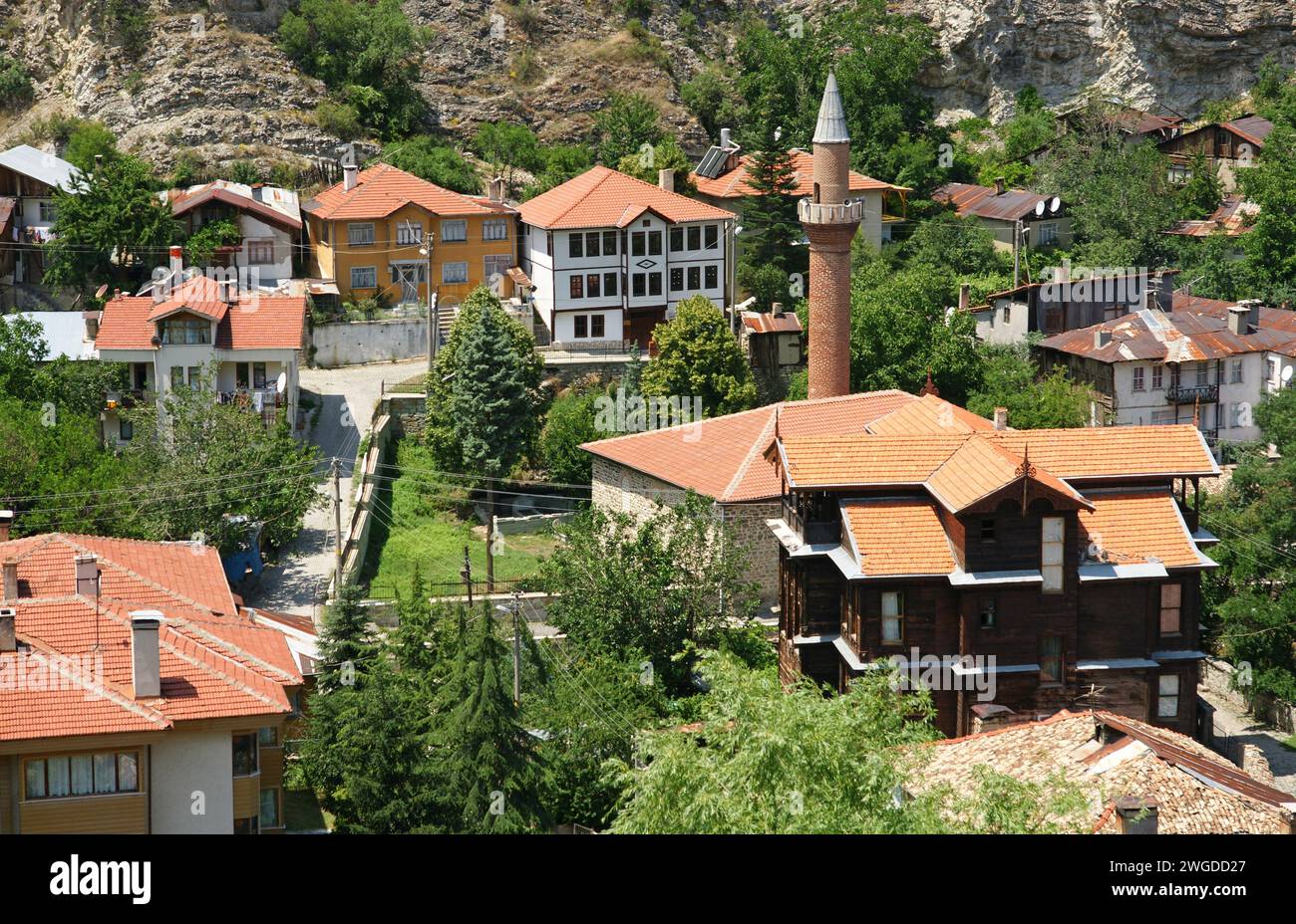 Kanuni Sultan Suleyman Mosque, located in Mudurnu, Bolu, Turkey, was ...