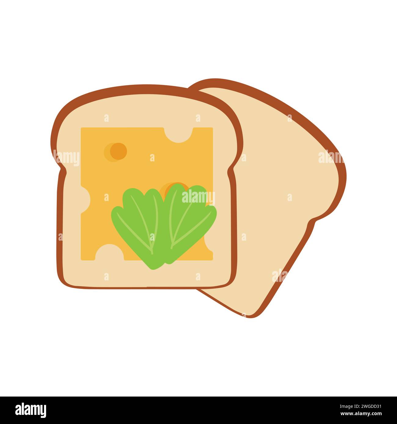 Sandwich with fried egg and bread toast, collection of wheat sandwiches ...